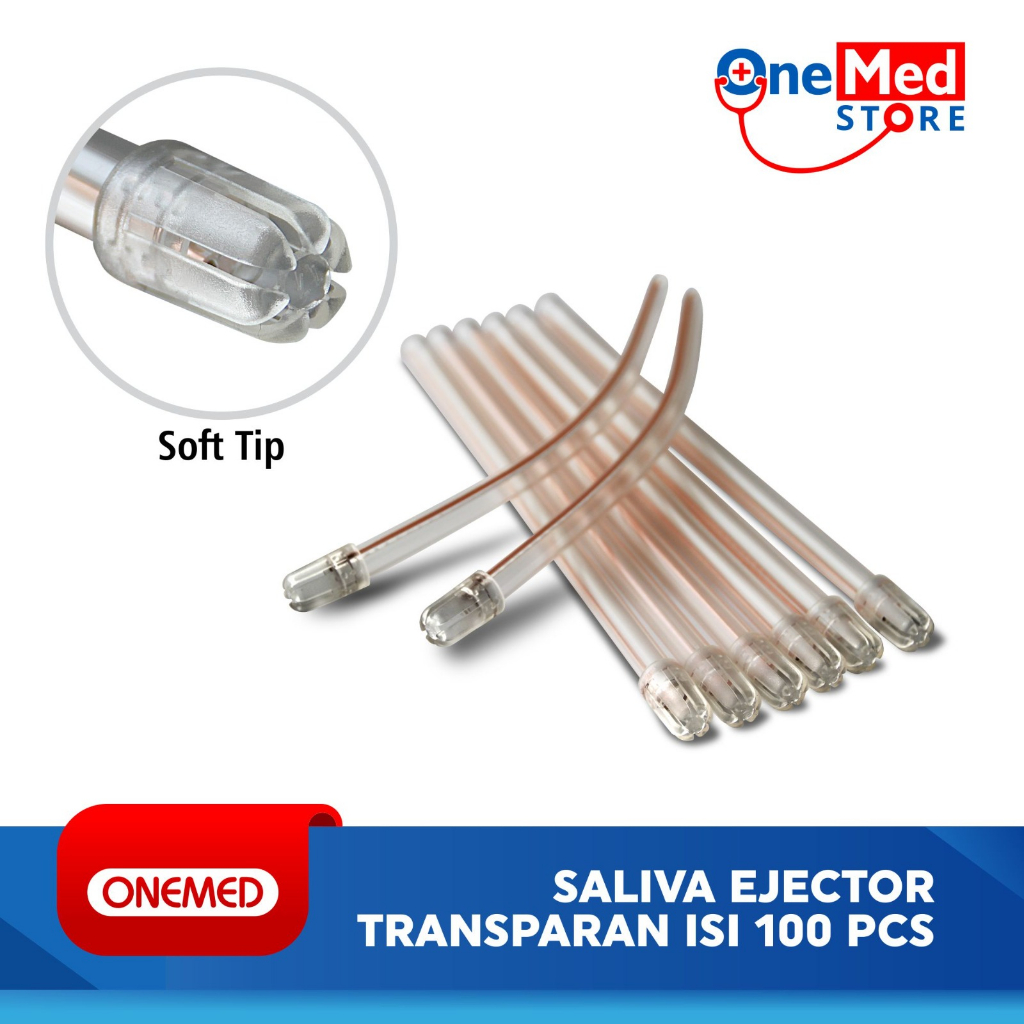 Jual Saliva Ejector Transparan OneMed pak 100pcs | Shopee Indonesia