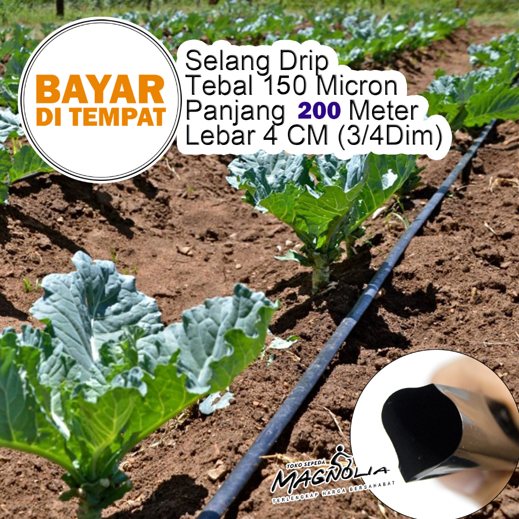 Jual Selang Drip Drib 4CM (3/4") Plastik Irigasi Tetes Tebal Kuat 200 ...