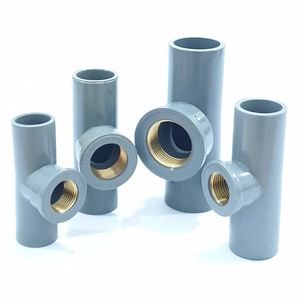 Jual Sova Faucet Tee T KUNINGAN (1/2") (3/4") (1") (1/2" x 3/4") Fiting ...