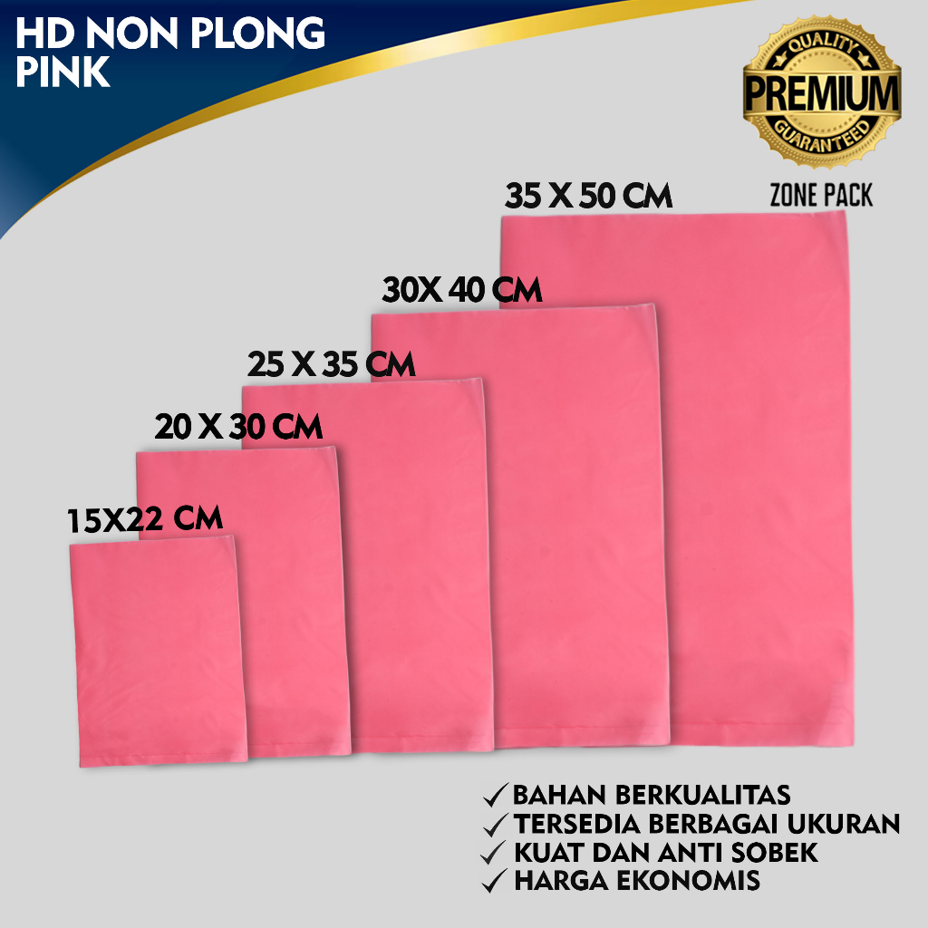 Jual Plastik HD Non Plong Pink Isi 100 PCS |Plastik Packing Baju Online ...