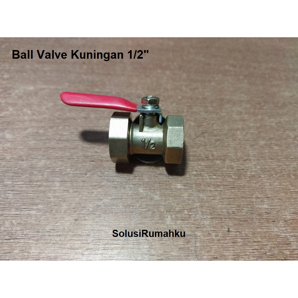Jual [ JKU ] Ball Valve Kuningan 1/2" FXF DRAT DALAM 2 SISI / Stop Kran | Shopee Indonesia