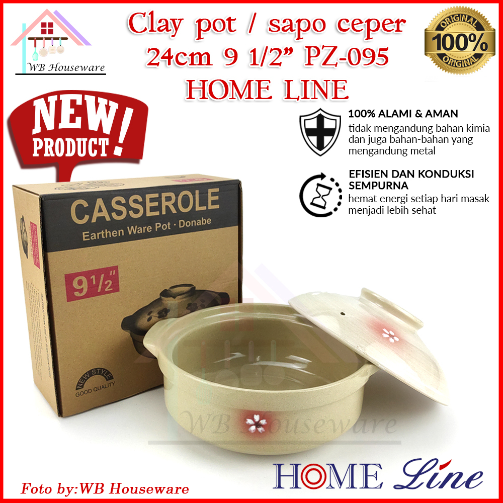 Jual HOME LINE sapo obat ceper 24cm PZ-095 / panci masak / clay pot / earthen pot / warmer soup ...