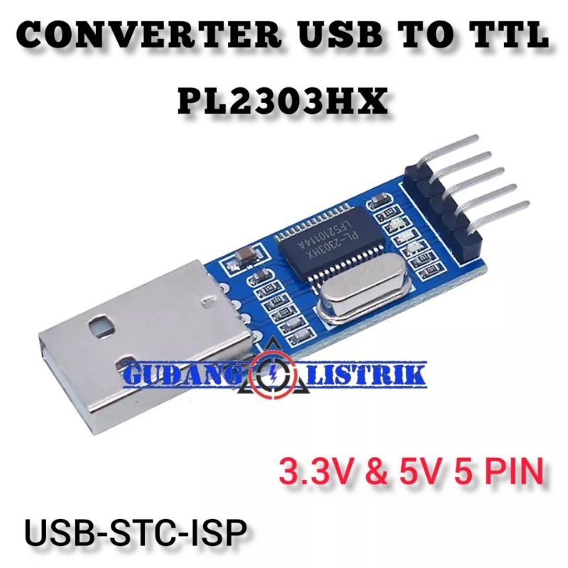 Jual PL2303HX Converter USB to TTL Serial Module 5 Pin Prolific 2303HX ...