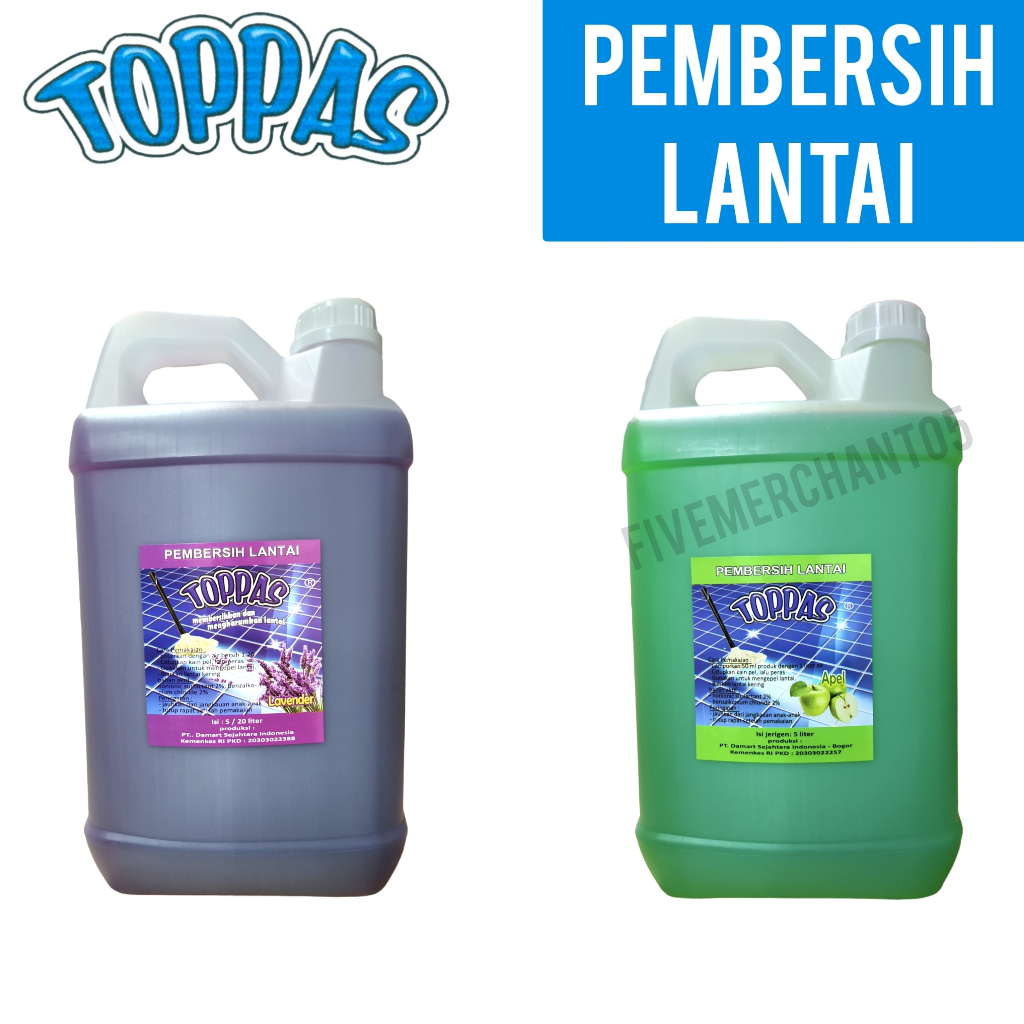 Jual Pembersih Lantai Toppas JERIGEN 5 L Pengharum Pewangi Keramik Pel ...