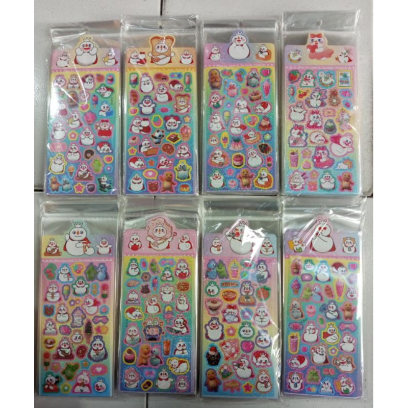 Jual READY STOK STICKER MIXUE KEMASAN BOX ISI 100 LBR /1 PACK LEMBARAN ...