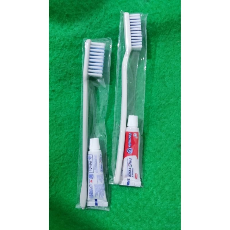 Jual sikat gigi hotel set bulu halus + odol formula ( 100pcs ) | Shopee ...