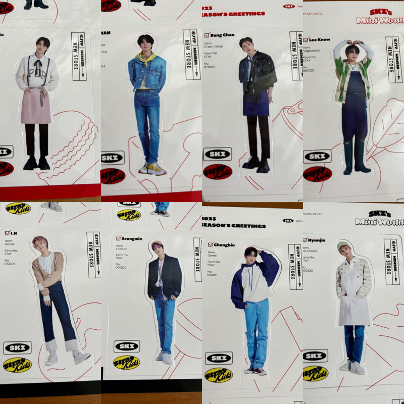 Jual ready stock standing paper stray kids seasons greeting bangchan ...