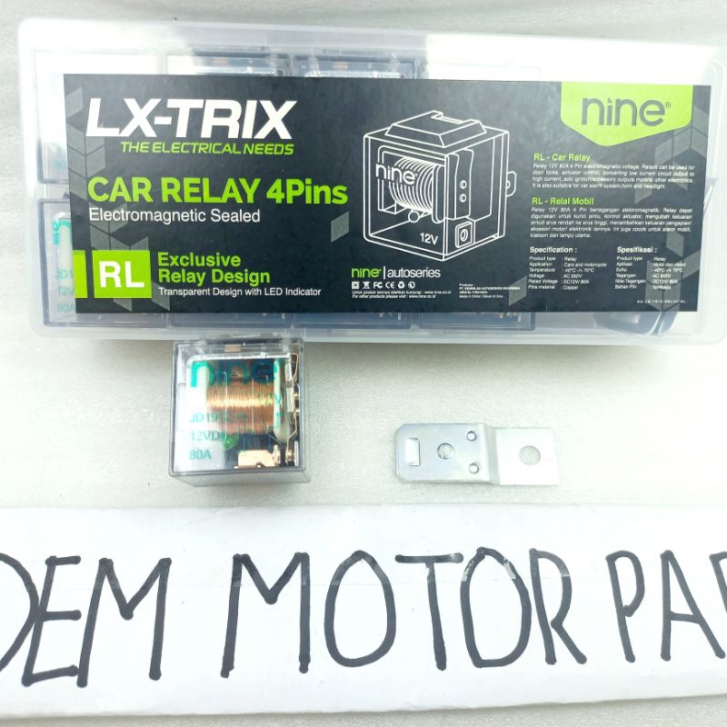 Jual RELAY MOBIL MOTOR RELAY LAMPU RELAY 4 KAKI NINE | Shopee Indonesia