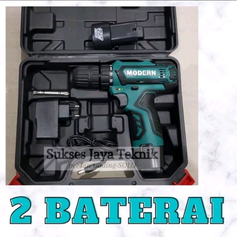 Jual Mesin Bor cas modern M12V murah bor baterai MODERN m-12v free mt ...