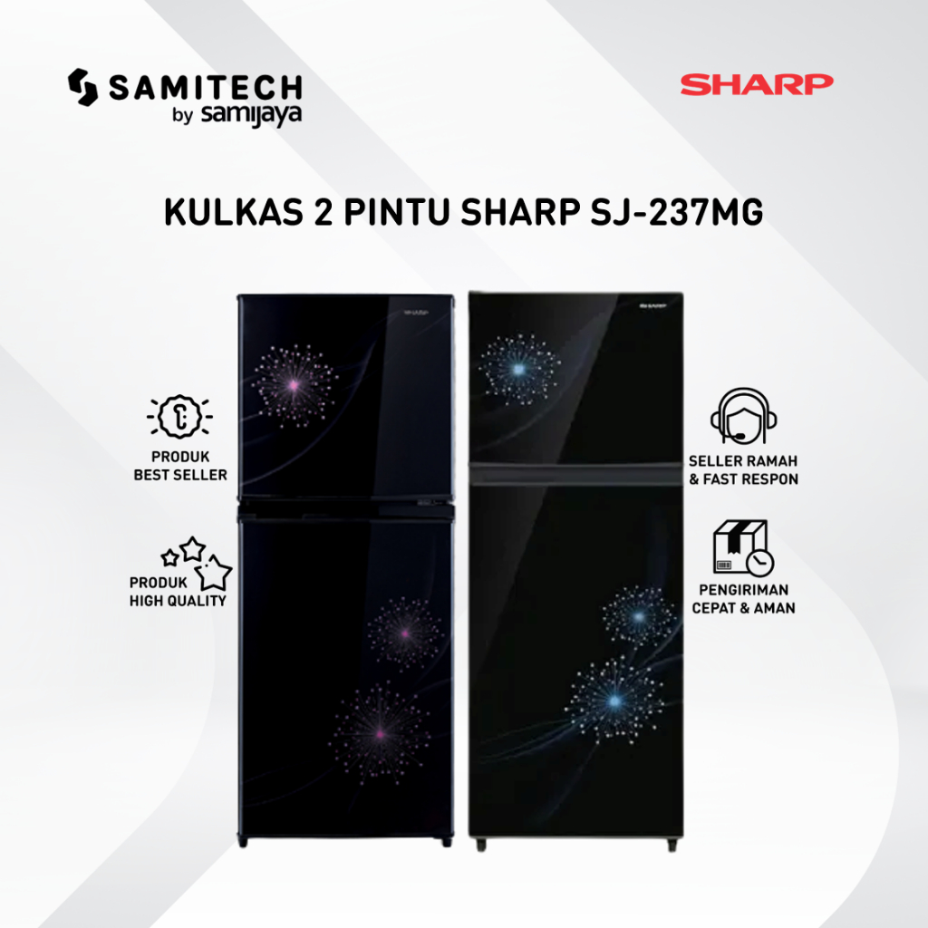 Jual KULKAS 2 PINTU SHARP SJ-237MG / SJ-237 MG 205 LITER BERGARANSI | Shopee Indonesia