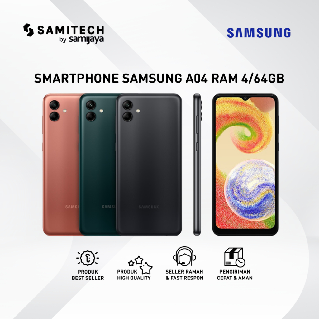 Jual SAMSUNG GALAXY A04 4/64 GB RAM 4 INTERNAL 64 GB BERGARANSI RESMI ...