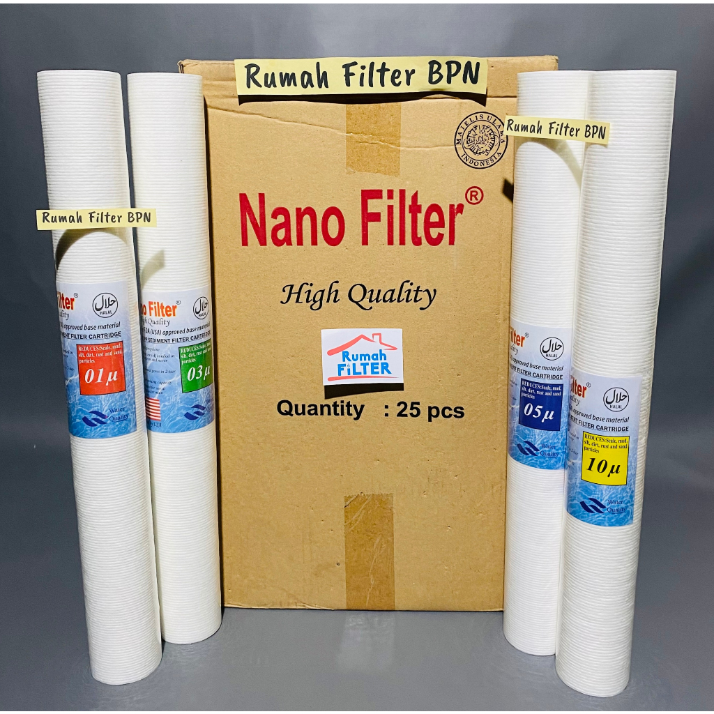 Jual Cartridge Filter Air/ Sediment Filter 20" "NANO FILTER" (DUS isi ...
