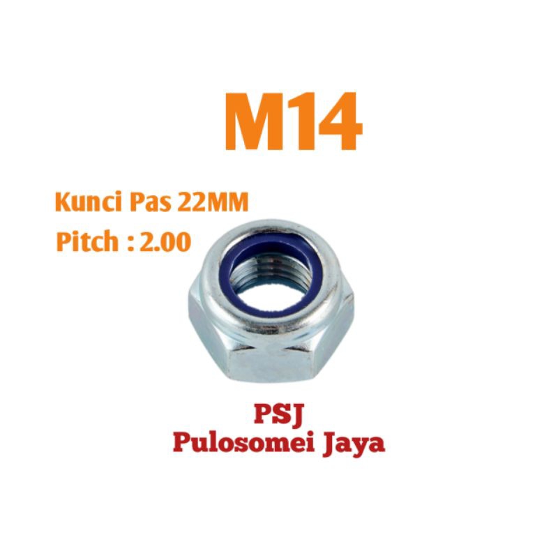 Jual Mur Nylon / Lock Nut M14 Galvanis | Shopee Indonesia
