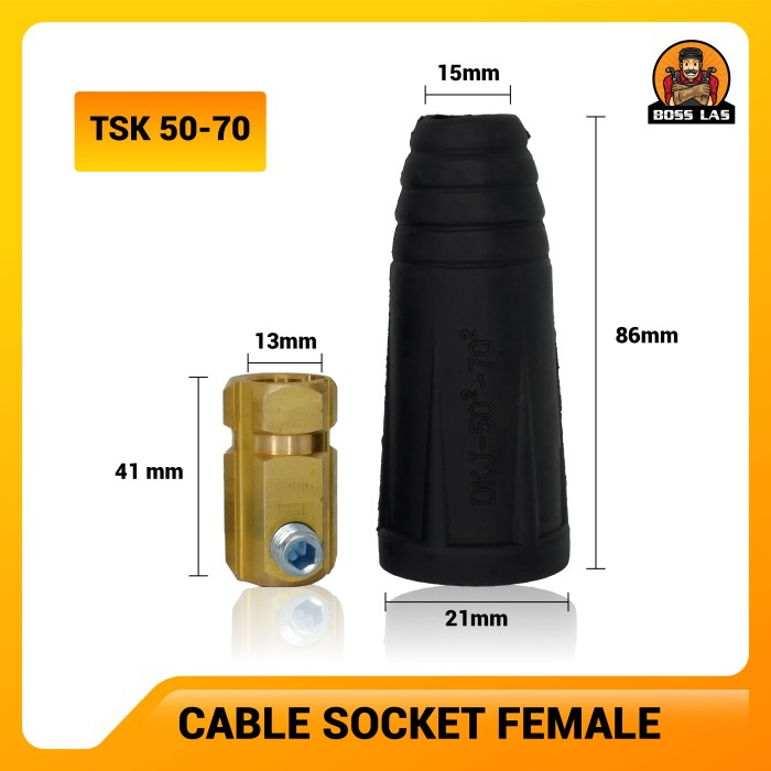 Jual TITAN Kabel Soket Konektor Las Cewek / Welding Socket Cable Tsk 25-50-70-90mm Female ...