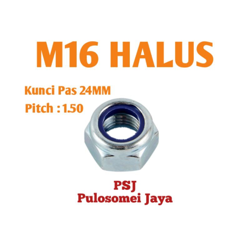 Jual Mur Nylon Halus / Lock Nut Galvanis M16 Halus | Shopee Indonesia