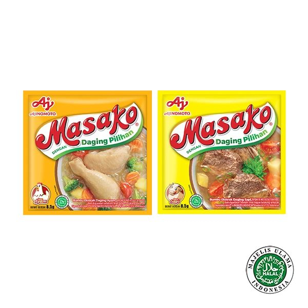 Jual ajinomoto Masako Ayam 8,5gram / Masako Sapi 8,5gram 12pcs (SATU ...