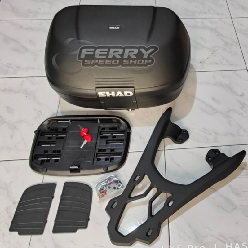 Jual PAKETAN BOX SHAD SH42 PLUS BACKREST PLUS BREKET BOX LEXI 125 / BOX ...