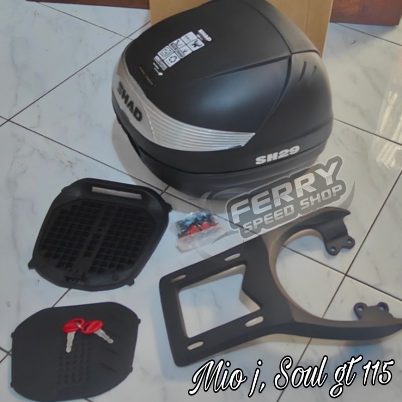 Jual Paketan box shad sh29 plus Dudukan box Mio j Mio soul gt 115 / Box shad sh 29 plus Bracket ...
