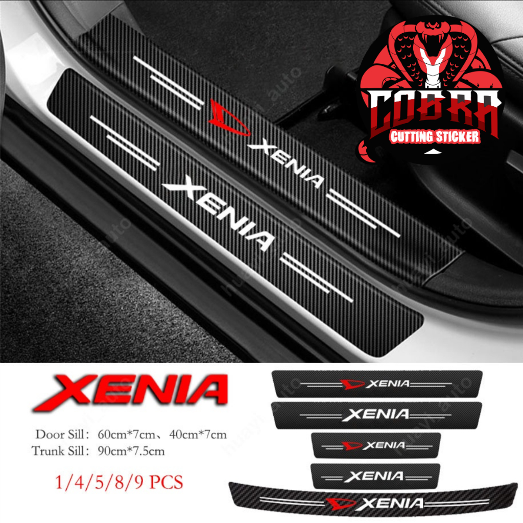 Jual sticker pelindung pijakan kaki mobil daihatsu xenia sticker 9pcs ...