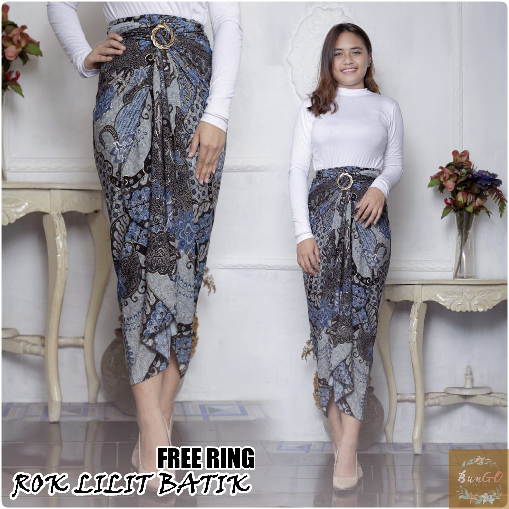 Jual ROK LILIT BATIK BAWAHAN KEBAYA KAIN SERUT INSTAN FREE RING ...