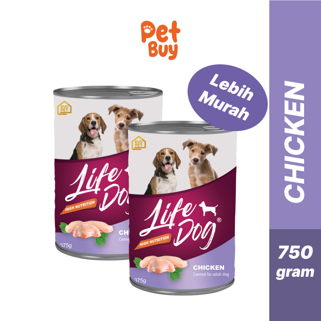 Jual Paket 2 Pcs - Life Dog Chicken Kaleng 375 gr (Twin Pack Bundling ...