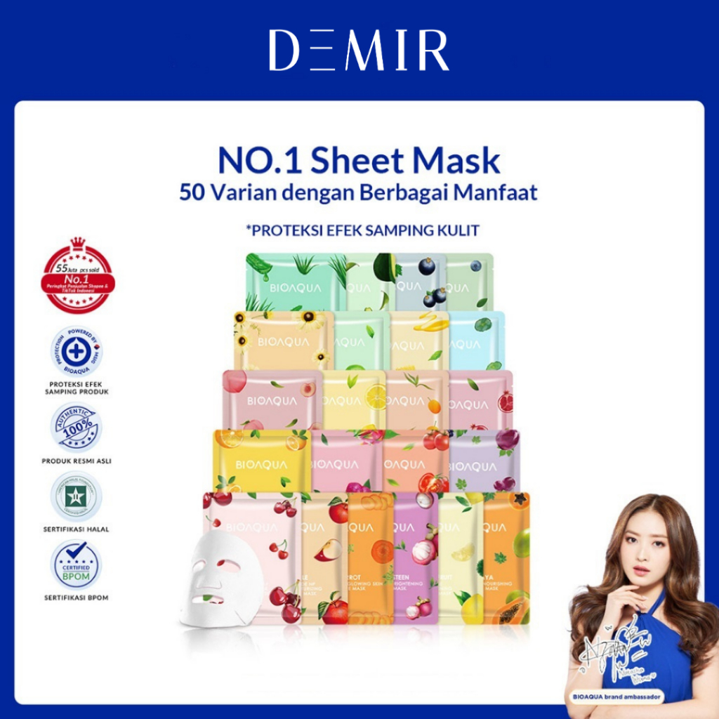 Jual BIOAQUA Sheet Mask Hydrating Essence Face Mask Brightening ... Jual BIOAQUA Sheet Mask Hydrating Essence Face Mask Brightening ...