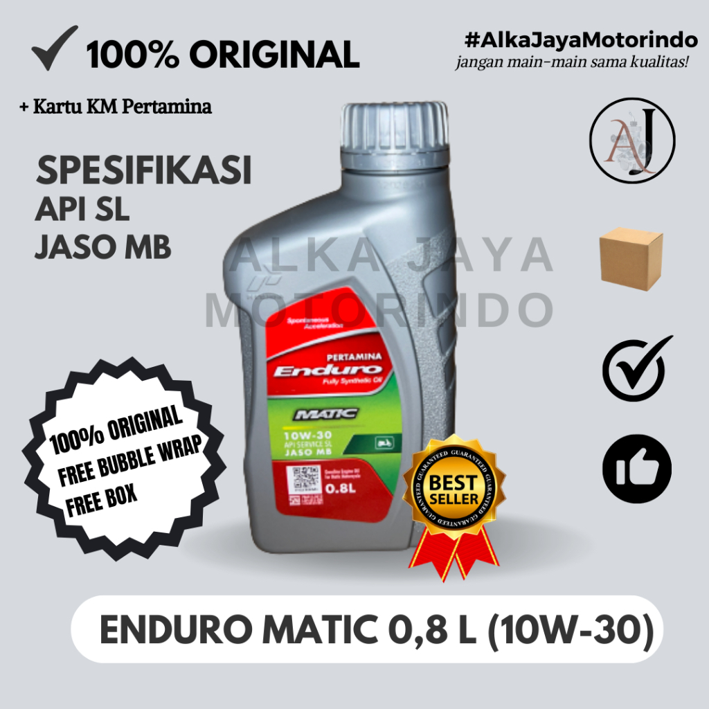 Jual Oli Enduro Matic 0,8 10w-30, 100% ORIGINAL Pertamina | Shopee ...