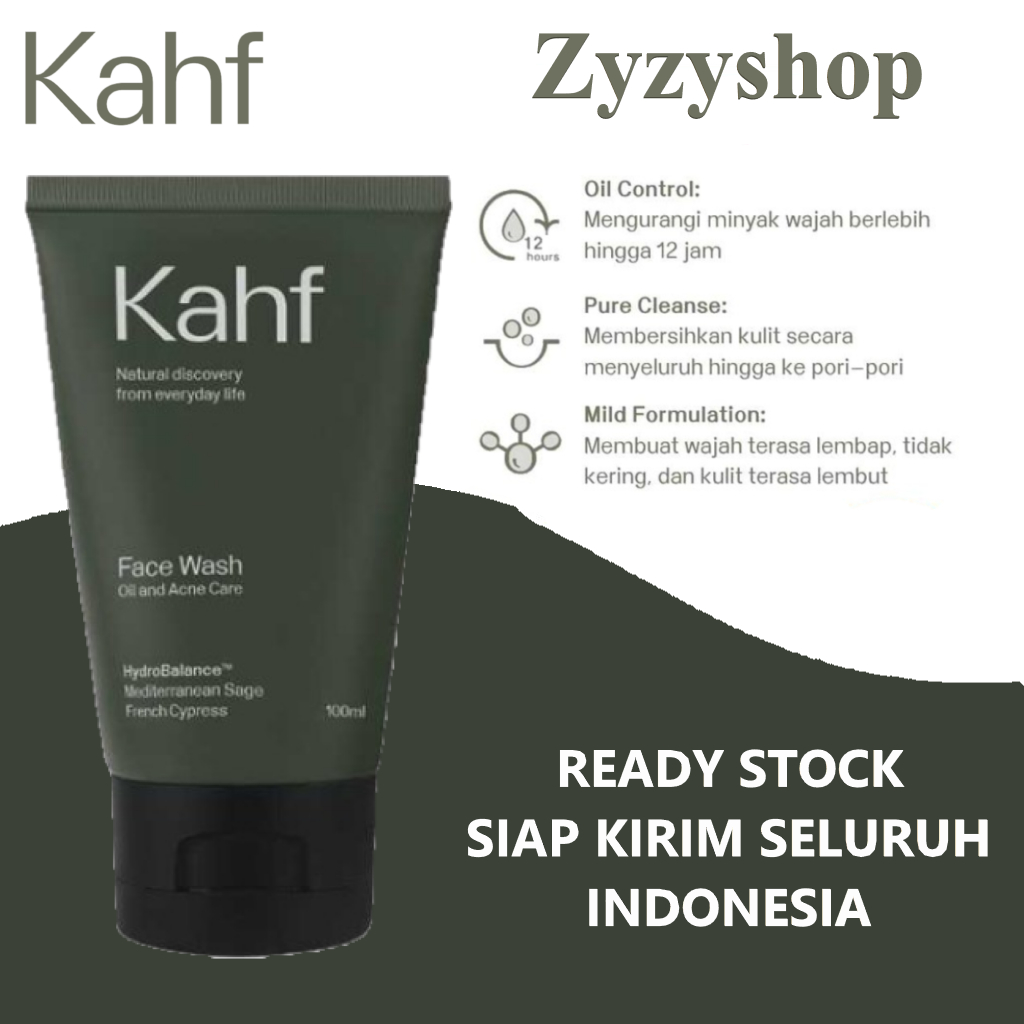 Jual Kahf Oil and Acne Care Face Wash 100ml - Original Kahf | Shopee ...