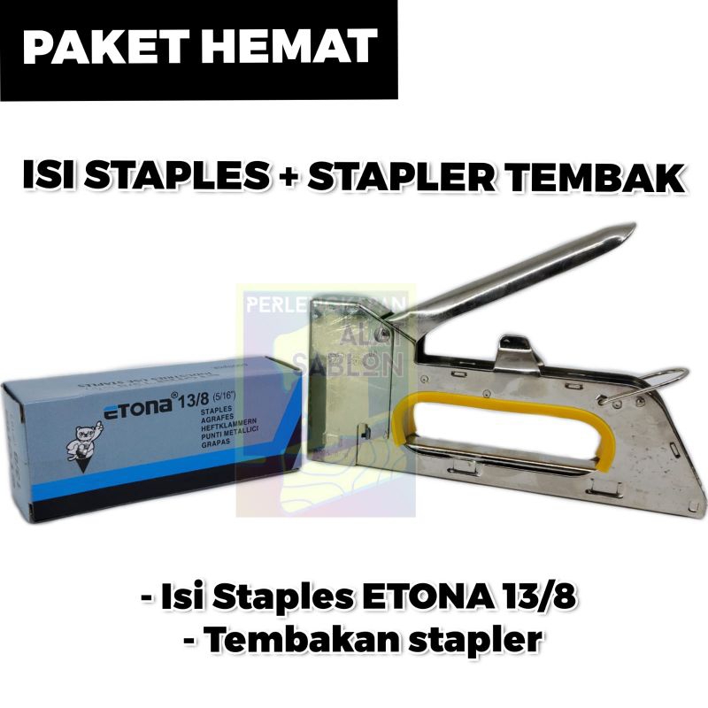 Jual PAKET HEMAT ALAT PASANG SCREEN KAYU STAPLER DAN ISI STAPLES ETONA ...