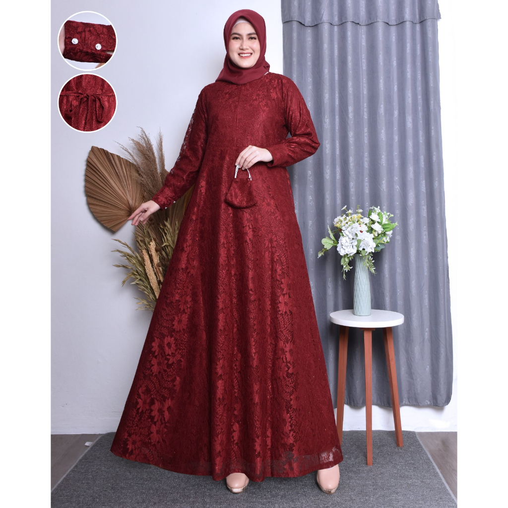 Jual Gamis Wanita Jumbo Murah Burkat - Dress Kondangan Cewek Kekinian ...