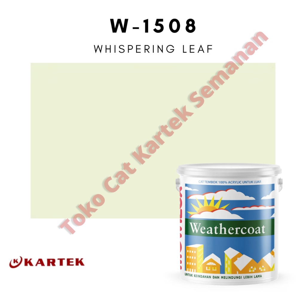 Jual Mowilex Weathercoat Exterior W-1508 Whispering Leaf (1 liter) | Shopee Indonesia