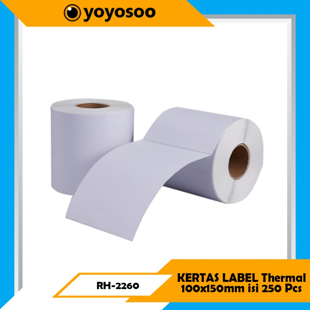 Jual KERTAS LABEL Sticker Barcode Thermal / 100x150mm (ISI 250 PCS)-yoyosoo | Shopee Indonesia