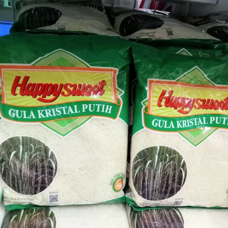 Jual Gula Pasir Merk Happy Sweet 1kg | Shopee Indonesia