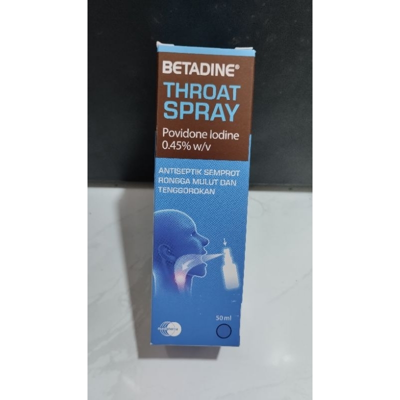 Jual Betadine Throat Spray 50ml/Antiseptik semprot rongga mulut dan ...