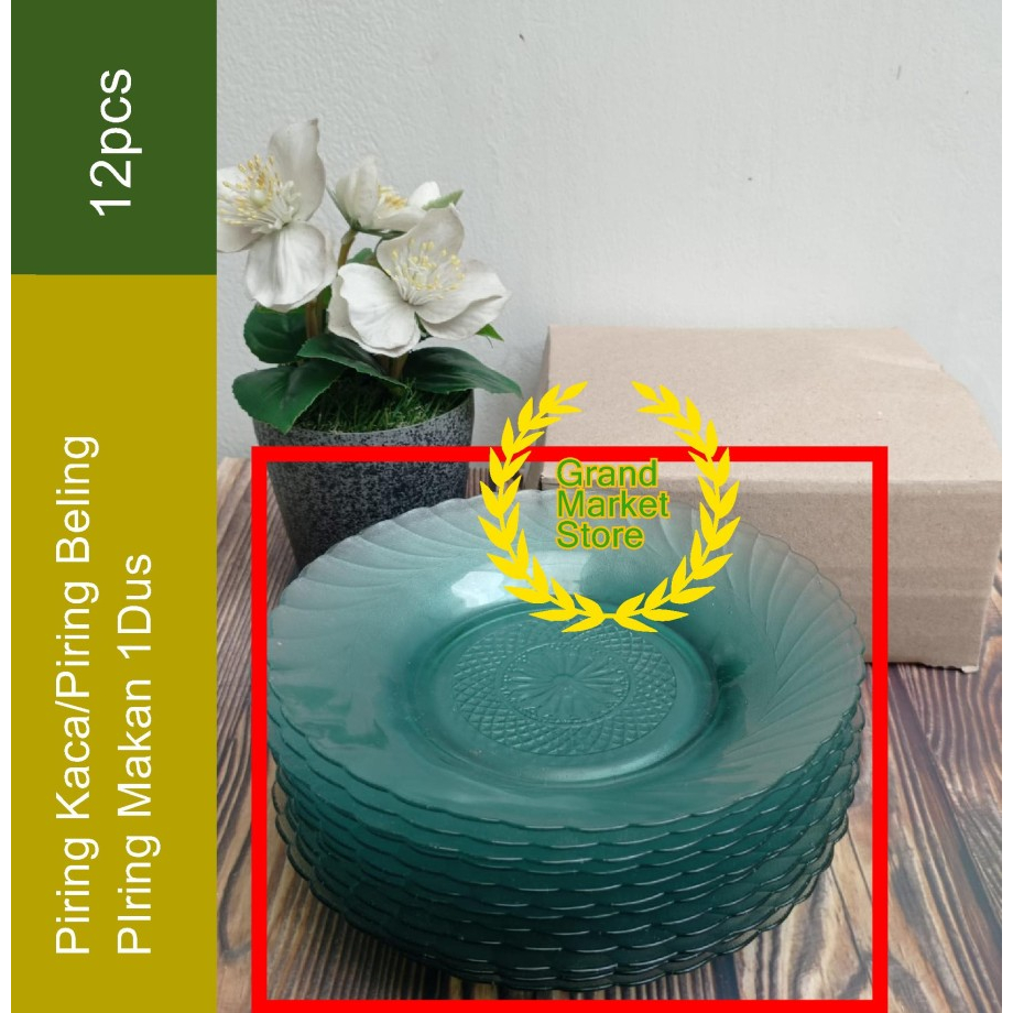 Jual Piring Kaca Piring Beling Piring Makan Bening Kaca Beling 1 Lusin ...