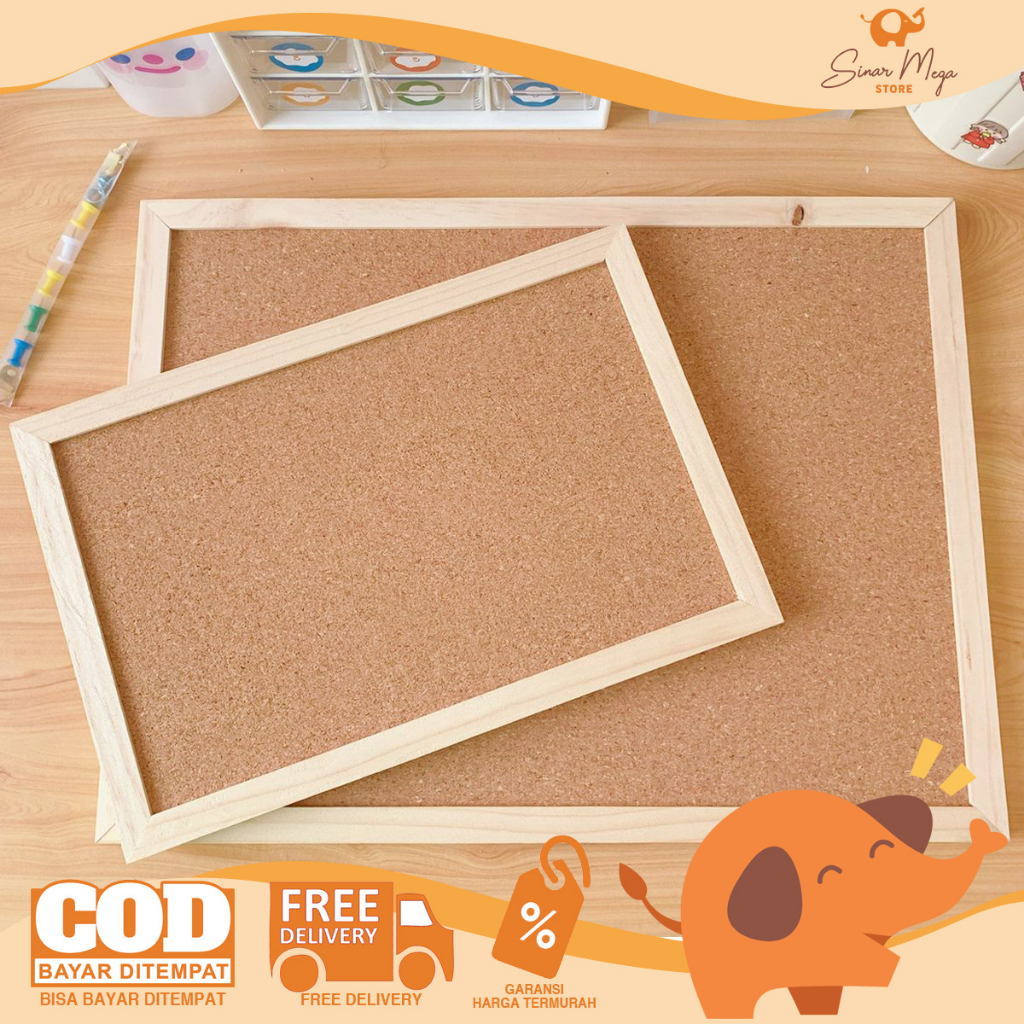 Jual Papan Tulis Coklat Message Board Background Boardsend / Cork Board ...