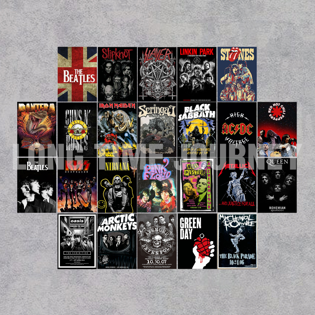 Jual Poster Dinding Band Rock 12 pcs Poster Aesthetic Poster tumblr ...