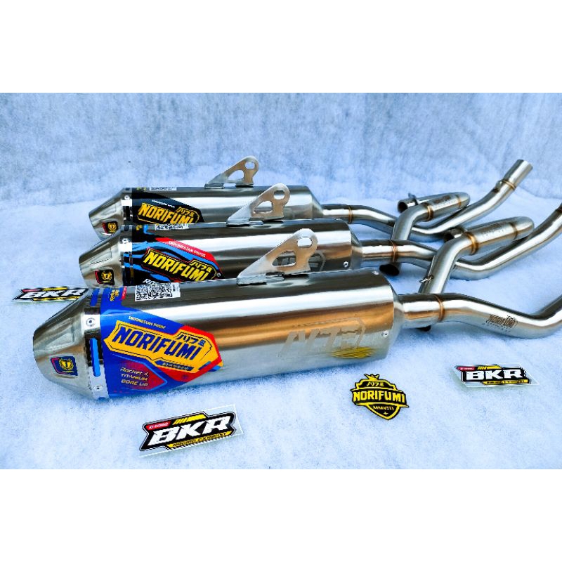 Jual KNALPOT NORIFUMI ROCKET 4 FULL STAINLES ROLL BENDING PNP CRF 150L ...