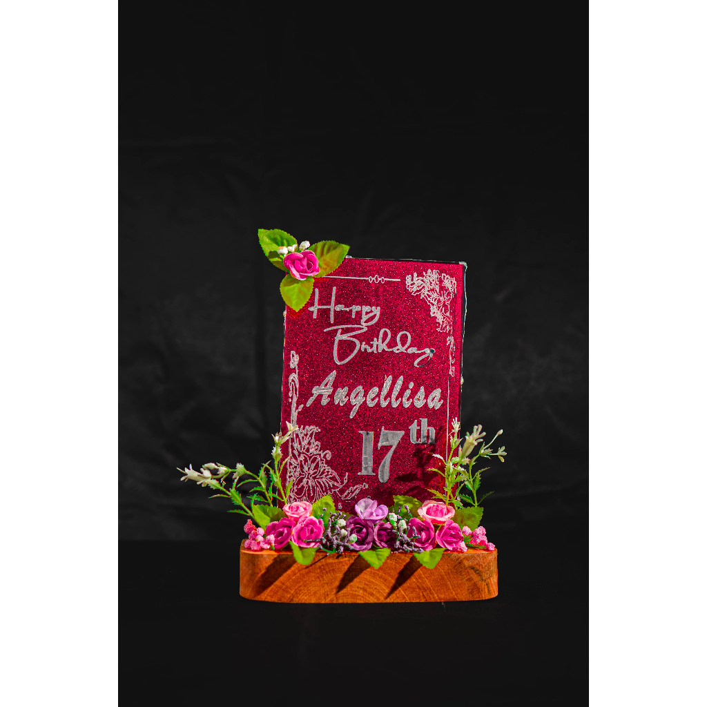 Jual Karangan bunga papan acrylic mini LED/Papan bunga mini GRAFIR ...