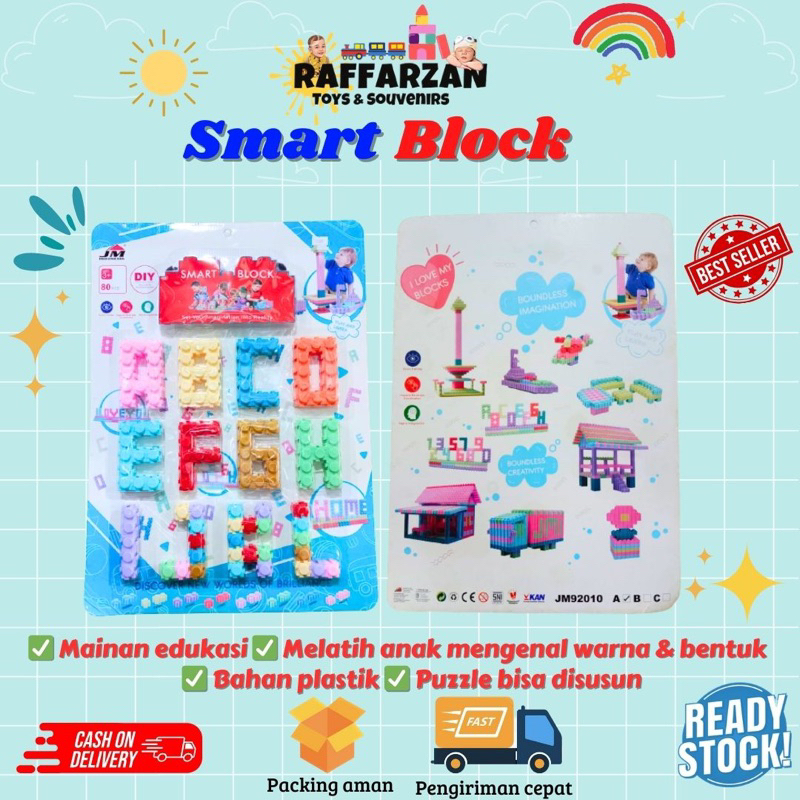 Jual Smart Block Susun Balok Block Abjad Alfabet Mainan Edukasi Mainan Susun Balok Puzzle Huruf ...