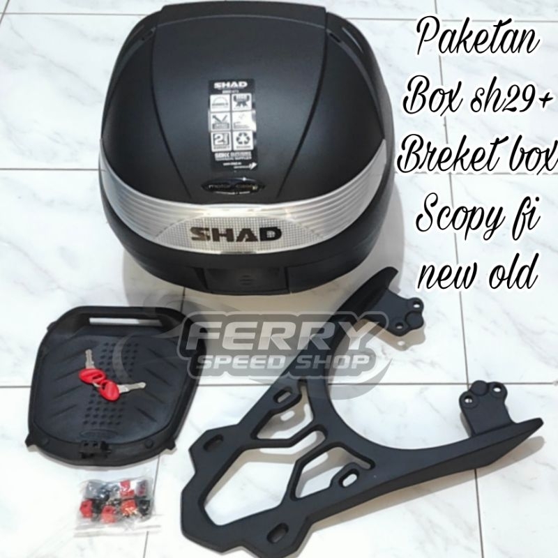 Jual Paketan Box shad sh29 plus Breket box Scopy fi new Scopy fi old Genio / Top box shad sh 29 ...
