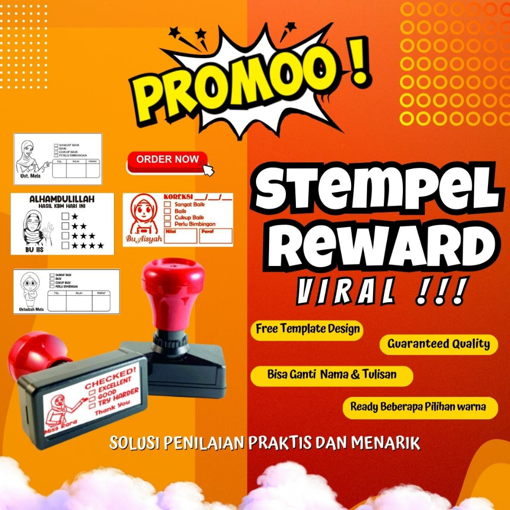 Jual STEMPEL REWARD MURAH / CETAK STEMPEL GURU / CETAK CHECKED ...