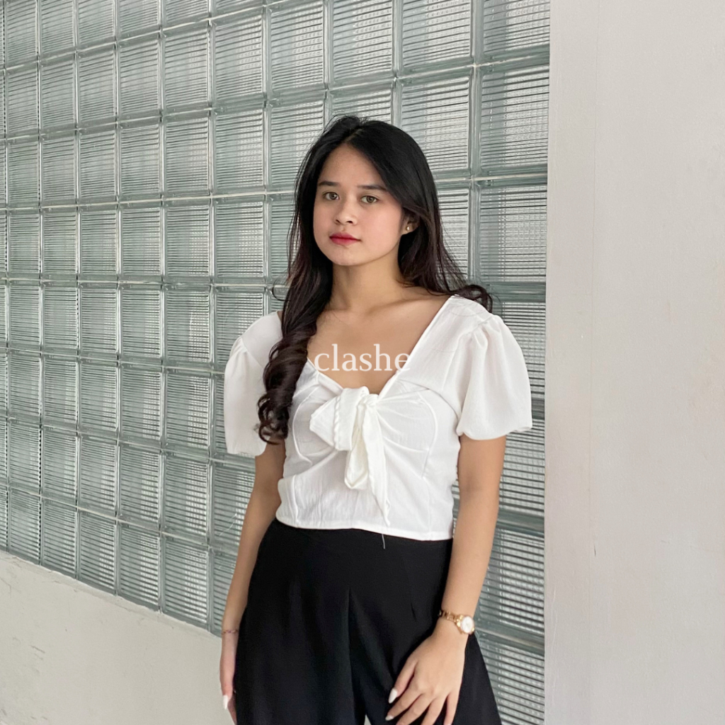 Jual Baju Blouse Wanita Atasan Lengan Pendek Crinkle Airflow Anti Lecek ...