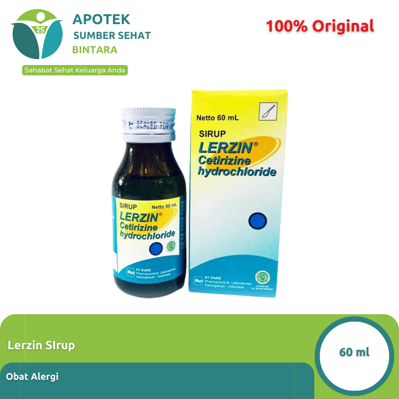 Jual Lerzin Sirup Obat Alergi Anak 60 ml | Shopee Indonesia