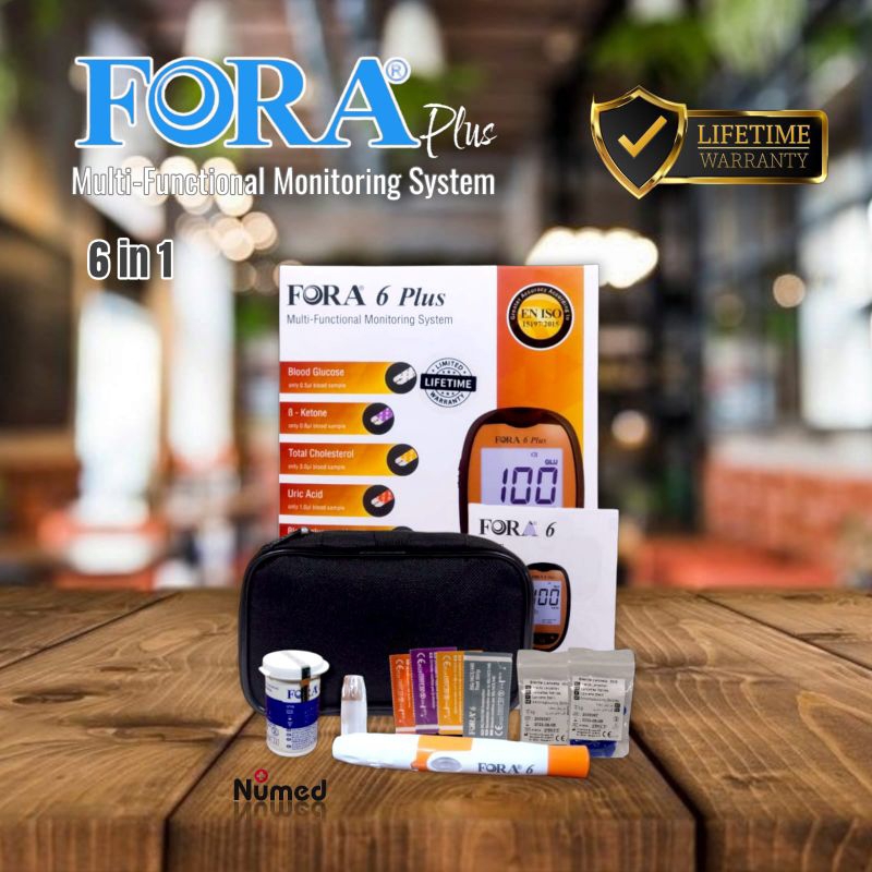 Jual Fora 6 Plus Cek Gula Darah 6 in 1 Glucose / Cholesterol / Urid ...