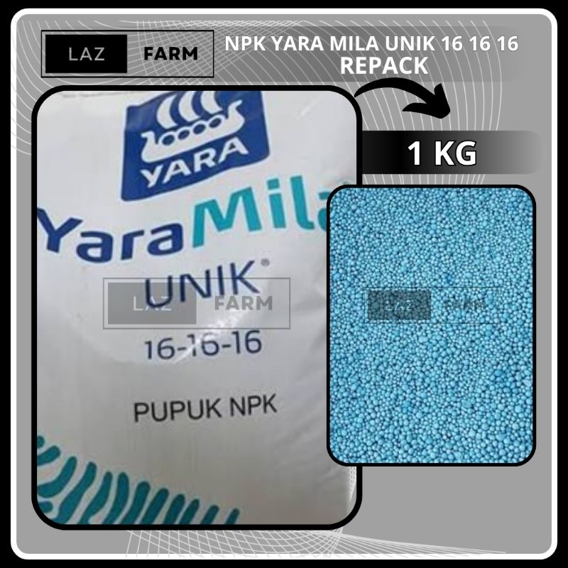 Jual Pupuk Npk YARA MILA UNIK 16 16 16 1KG Kemasan Repack Kiloan ...
