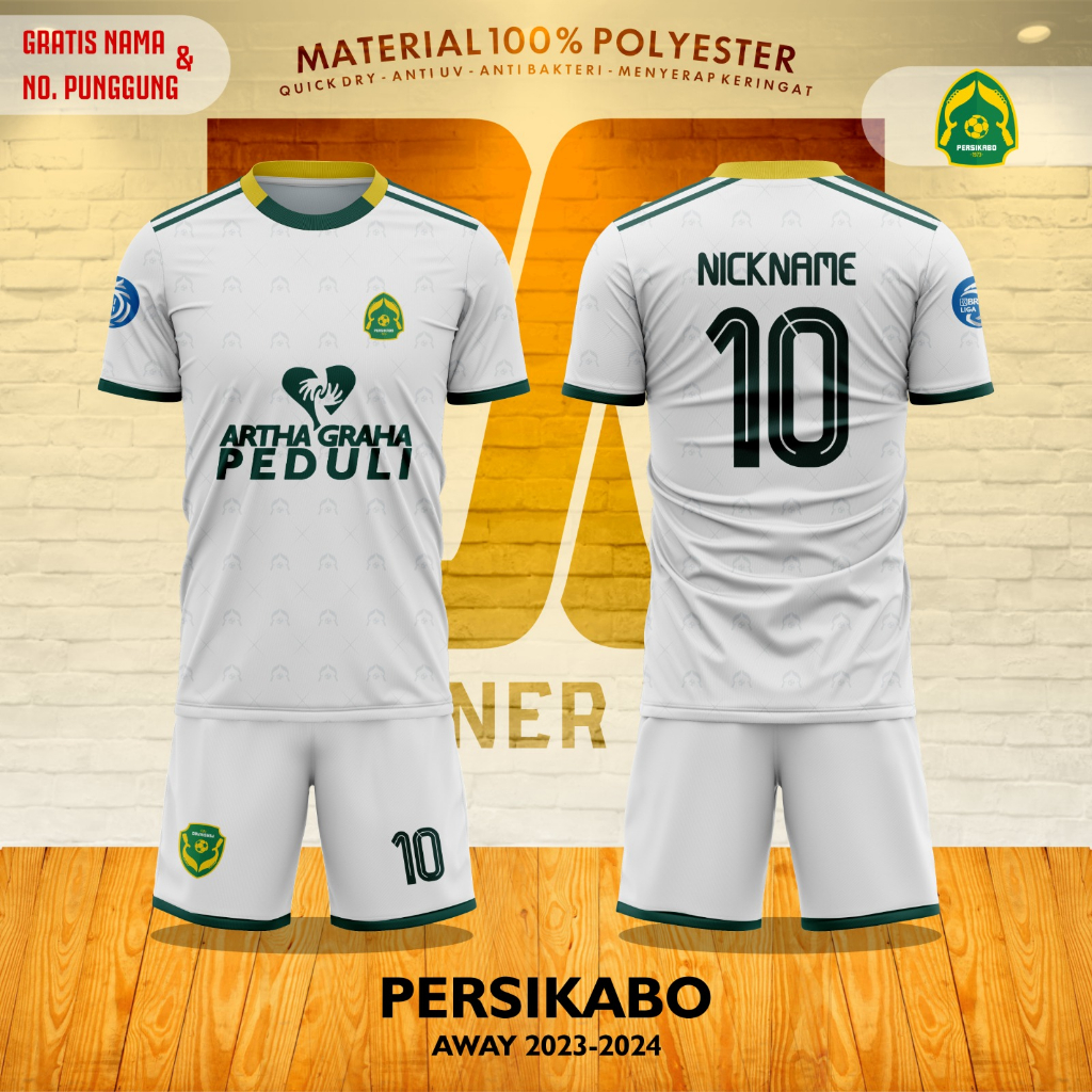 Jual Jersey/Baju PERSIKABO AWAY 23/24 SUPORTER Gratis Name Set & No ...