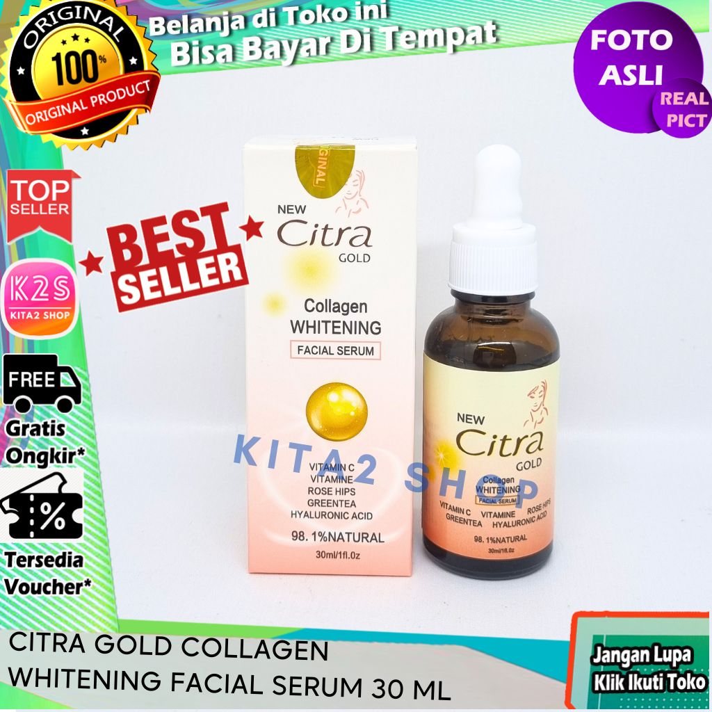 Jual Citra Gold Collagen Whitening Facial Serum 30 ml Dengan Kandungan ...