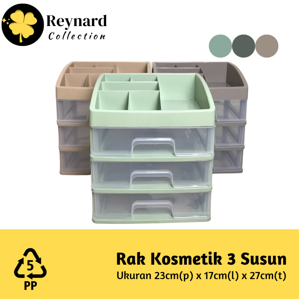 Jual Rak Kosmetik 3 Susun Korea Besar Rak Meja Serbaguna Mono Tebal ...