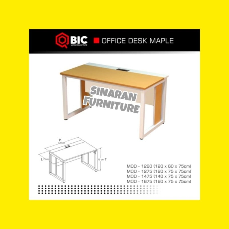 Jual MEJA KANTOR QBIC MOD 1260 MEJA KERJA MEJA KOMPUTER finishing ...